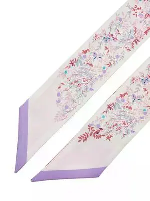 Gucci Floral Silk Scarf - Orange