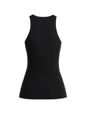 Vince Ribbed Tank Top - Black
