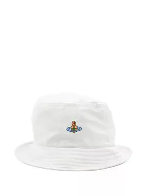 VIVIENNE WESTWOOD Embroidered Bucket Hat - White