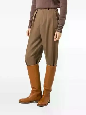 Loro Piana Rodger Pleated Wool Trousers - Brown