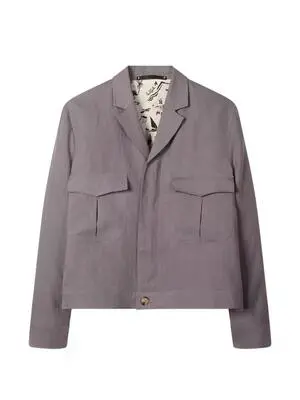 Paul Smith Patch-pocket Graphic Print Jacket - Grey