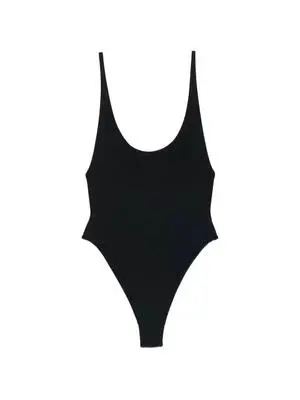 Women's High Cut Scoop Neck Swimsuits