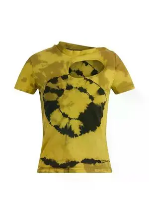 Ottolinger Cut-out Printed T-shirt - Yellow