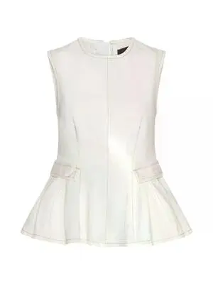 ROTATE BY BIRGER CHRISTENSEN Peplum Sleeveless Blouse