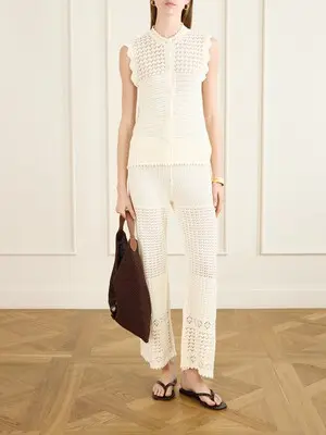 ERES Embleme Crochet-knit Pants - Neutrals