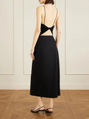 ST. AGNI Wool Midi Wrap Skirt