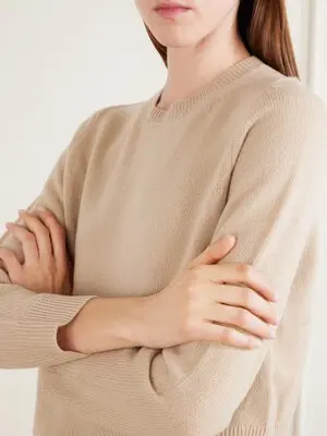 NILI LOTAN Venus Cropped Cashmere Sweater - Brown