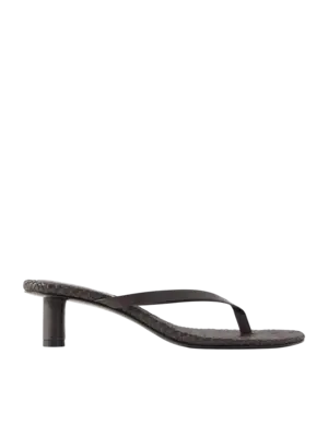 ST. AGNI Leather Sandals - Brown