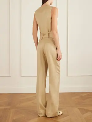 Gabriela Hearst Coleridge Wool-blend Twill Vest - Neutrals