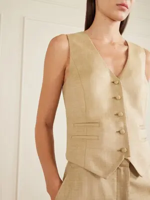 Gabriela Hearst Coleridge Wool-blend Twill Vest - Neutrals