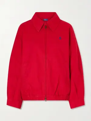Polo Ralph Lauren Embroidered Cotton Bomber Jacket