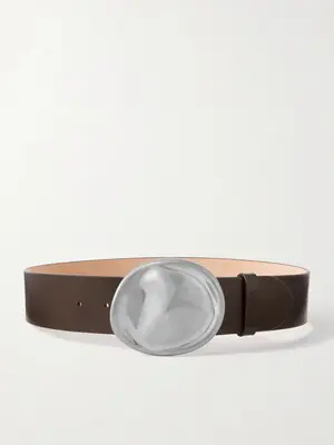 Khaite Keefe Leather Belt - Brown
