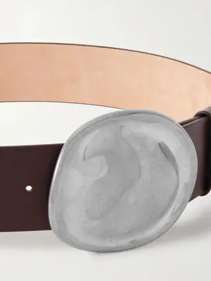 Khaite Keefe Leather Belt - Brown