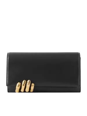 Khaite Embellished Textured-leather Clutch - Black