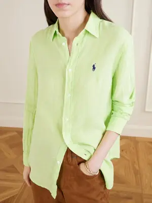 Polo Ralph Lauren Logo-embroidered Linen Shirt