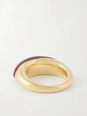 Lié Studio Beatrice Plated Silver And Jasper Ring - Gold