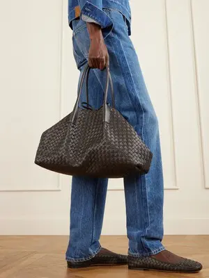 Bottega Veneta Pinacoteca Medium Intrecciato Leather Tote - Brown