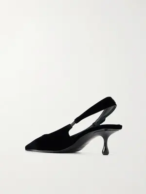 JIMMY CHOO Amel 50 Velvet Slingback Pumps