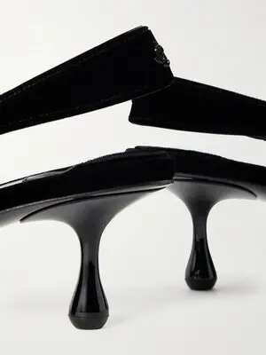 JIMMY CHOO Amel 50 Velvet Slingback Pumps