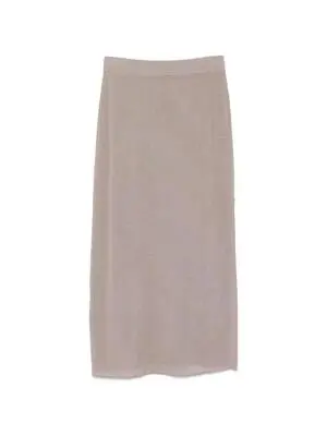 ALYSI Perforated Midi Skirt