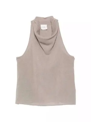 ALYSI Cowl-neck Knit Top - Grey