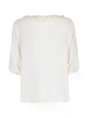 Seventy Ruffled V-neck Blouse