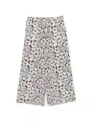 Max Mara Floral-pattern Trousers - White