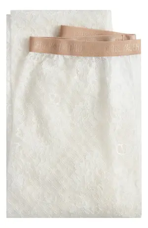 Valentino Garavani Valentino Garavani Chez Valentino Floral Lace Tights A03 Avorio
