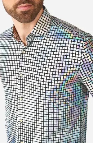Opposuits Discoballer Modern Tailored Fit Button-up Shirt
