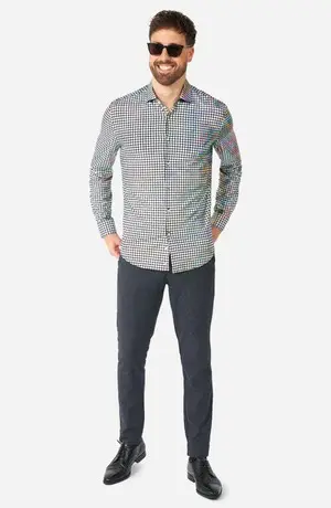 Opposuits Discoballer Modern Tailored Fit Button-up Shirt