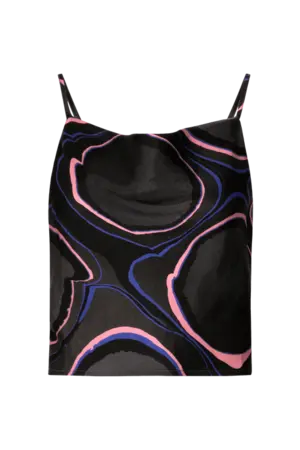 UNTITLED IN MOTION Amman Cowl-neck Crop Tank