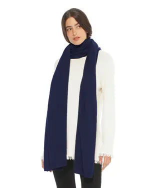 MONTICELLI CASHMERE Pure Cashmere Wrap Scarf Blue