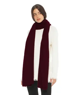 MONTICELLI CASHMERE Pure Cashmere Wrap Scarf Bordeaux