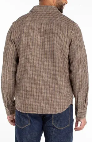 LIVERPOOL Stripe Cotton & Linen Overshirt
