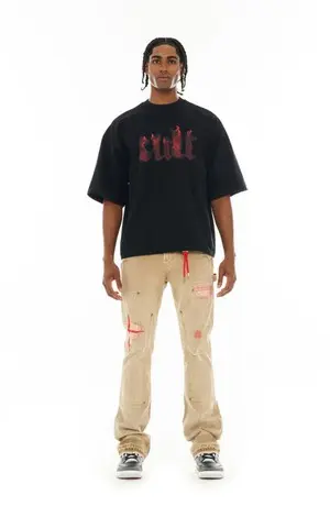 CULT OF INDIVIDUALITY Fire Oversize Graphic T-shirt