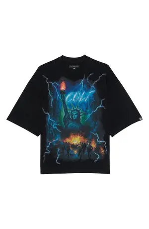 CULT OF INDIVIDUALITY Big Apple Oversize Graphic T-shirt