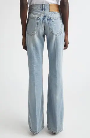 HAIKURE Flora Distressed Flared Jeans