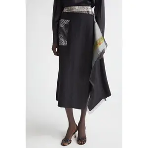 JASON WU Collage Printed Midi Skirt