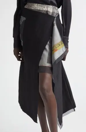 JASON WU Collage Printed Midi Skirt