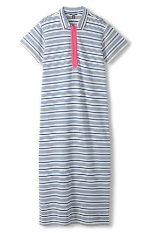 HATLEY Striped Cotton Blend Shirt Dress - Whisper White