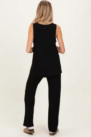 PINKBLUSH Rib Knit Tank And Pant Set