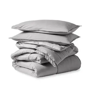 BARE HOME All-season Down Alternative Comforter Set Light Grey
