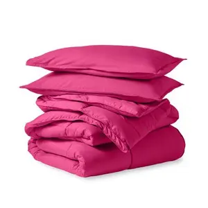 BARE HOME All-season Down Alternative Comforter Set Pink