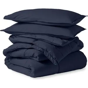 BARE HOME All-season Down Alternative Comforter Setoversized Queen - Dark Blue