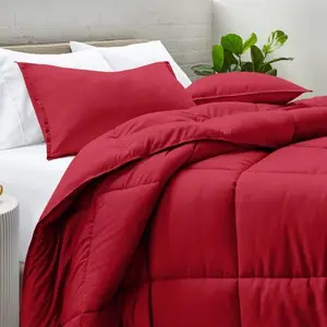 BARE HOME All-season Down Alternative Comforter Setoversized Queen - Red