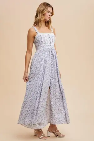 PINKBLUSH Floral Button-down Maxi Dress