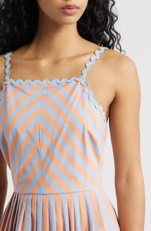 Saylor Imelda Stripe Cotton Fit & Flare Sundress