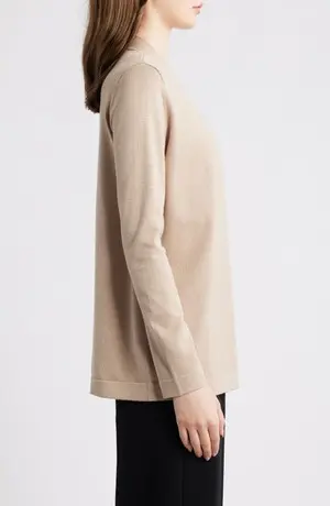 Anne Klein Chatham Open Front Cardigan - Latte
