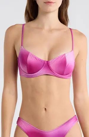 PACSUN Eden Shine Bralette Bikini Top - Plum