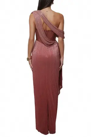 JLUXLABEL Draped Maxi Dress - Red